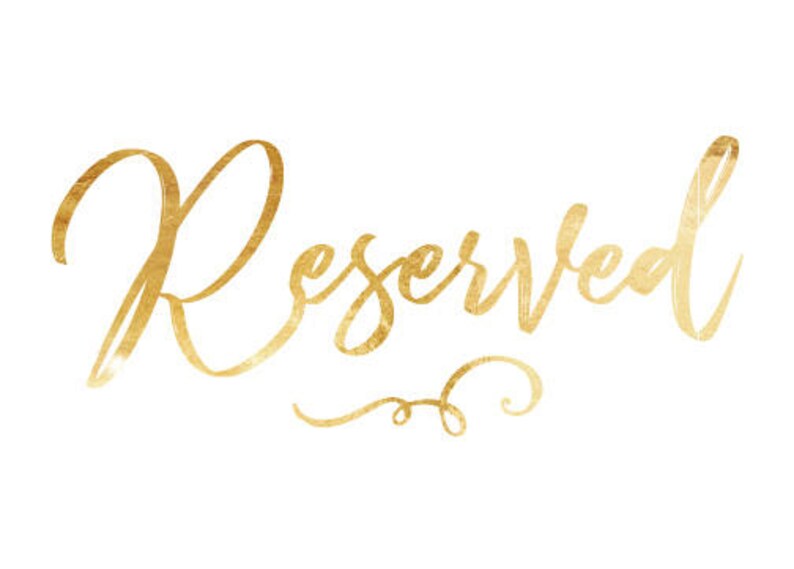Reserved Wedding Seating Sign, Gold Foil, Reserved, Printable Wedding ...