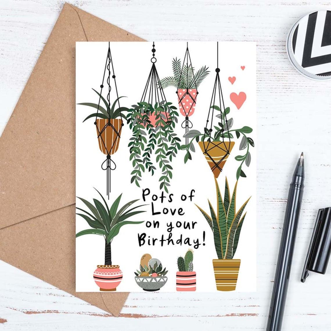 Printable Birthday Card, Plants, Downloadable Happy Birthday Card ...