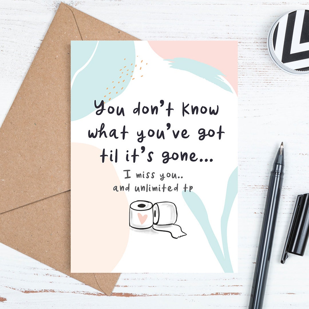 Printable Card, Miss You Card, Social Distancing Card, Quarantine Card ...