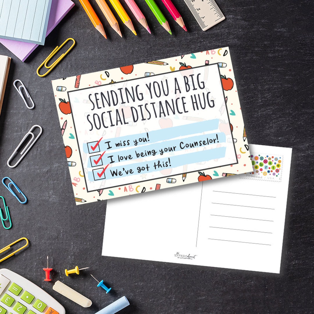 Printable Postcard, Counselor to Student Card, Counselors Card, Student ...