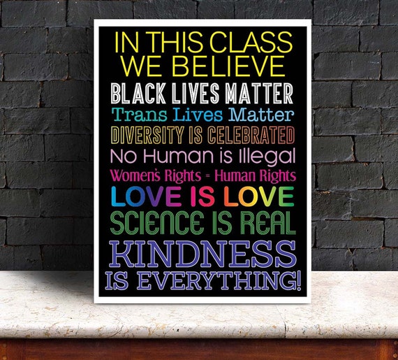 Downloadable Printable Teacher Sign Black Lives Matter - Etsy