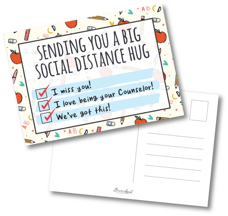 Printable Postcard, Counselor to Student Card, Counselors Card, Student ...