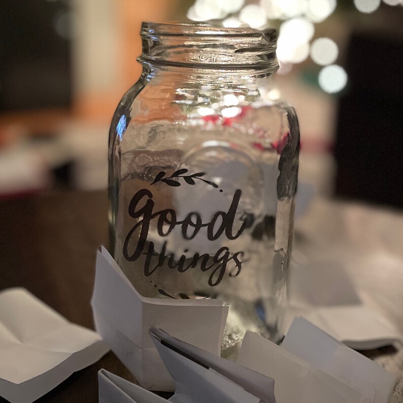 Good Things Jar, Gratitude Jar, Memory Jar, Blessings Jar, New Years ...