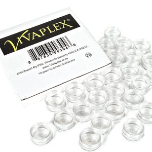 25 New, High Quality, Empty, Clear, 10 Gram Plastic Pot Jars, Cosmetic ...