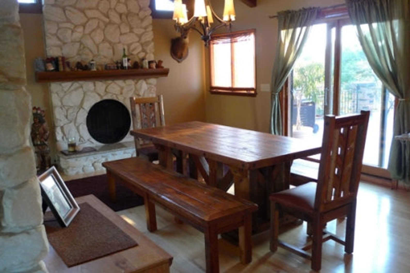 Timber Frame Farmhouse Dining Table - Etsy