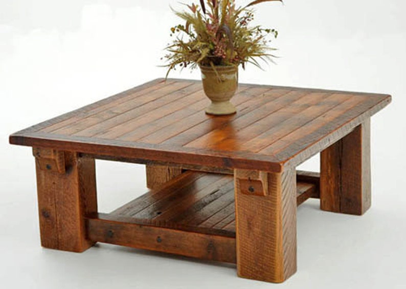 Stony Brooke Rustic Reclaimed Timber Frame Coffee Table - Etsy