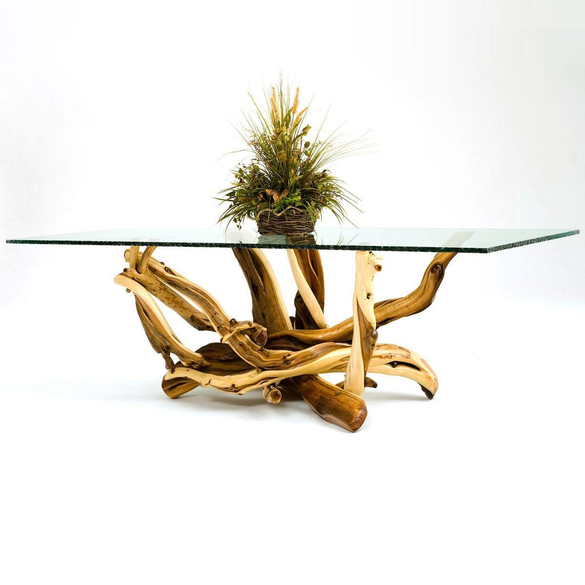Twisted Trails Juniper Log Dining Table Base - Etsy