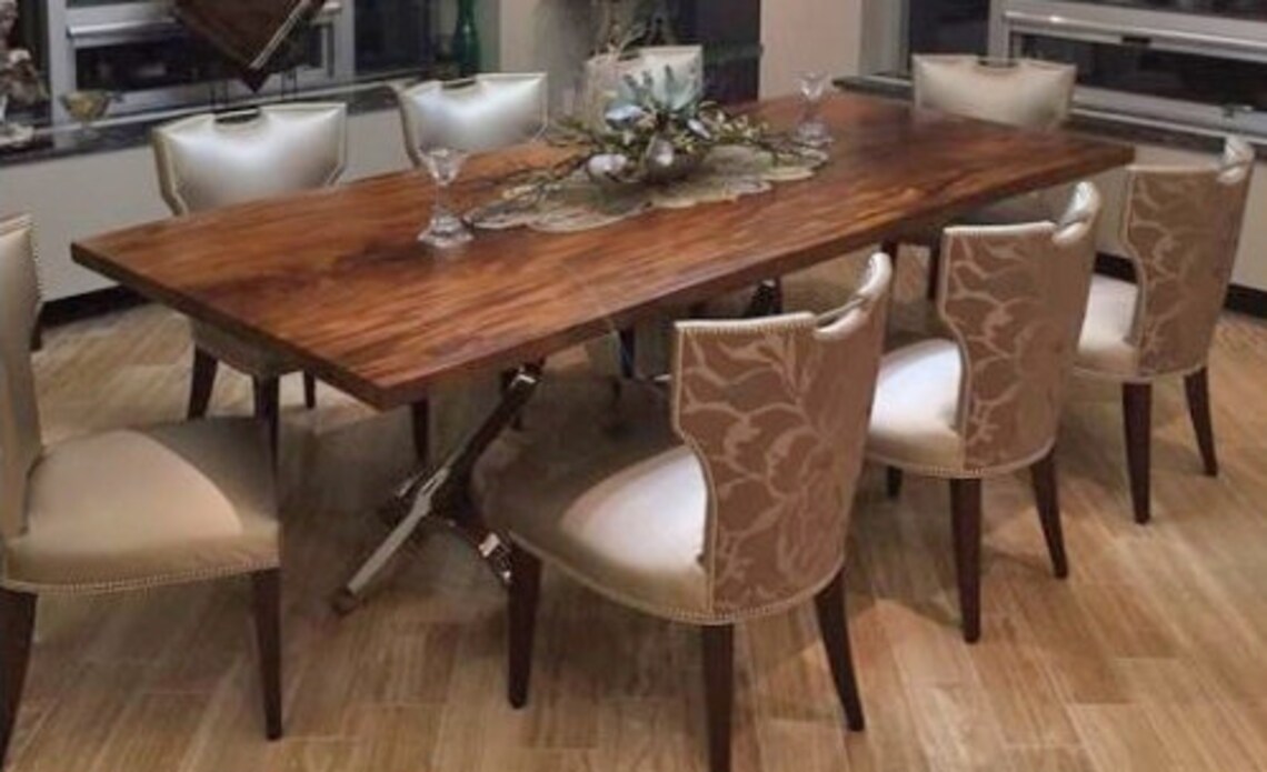Live Edge Modern Dining Table - Etsy