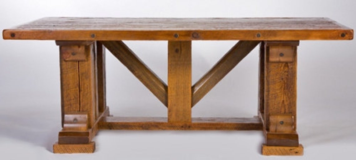 Timber Frame Farmhouse Dining Table - Etsy