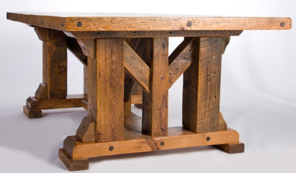 Timber Frame Farmhouse Dining Table - Etsy