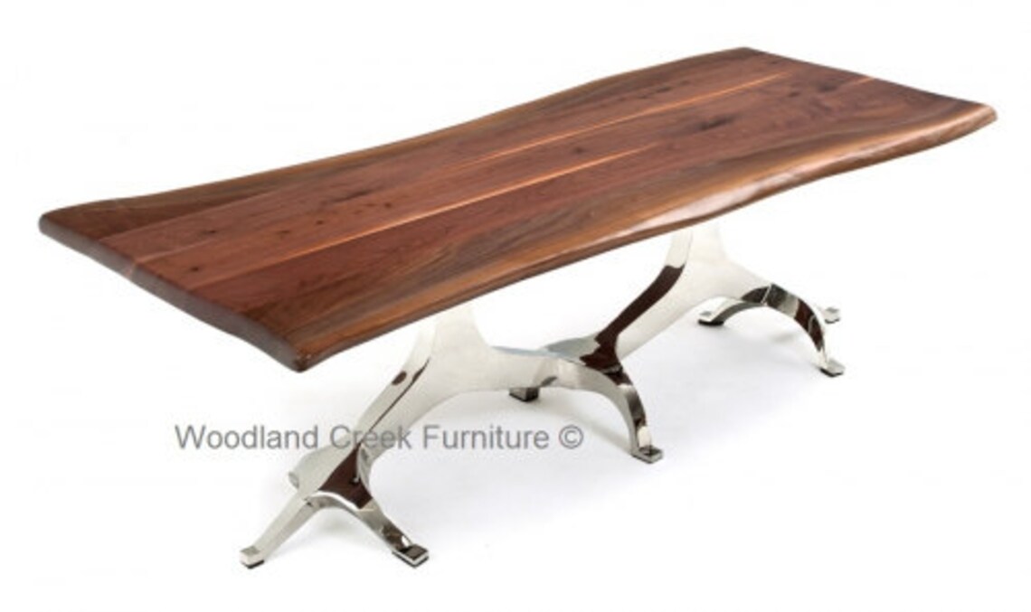 Live Edge Modern Dining Table - Etsy