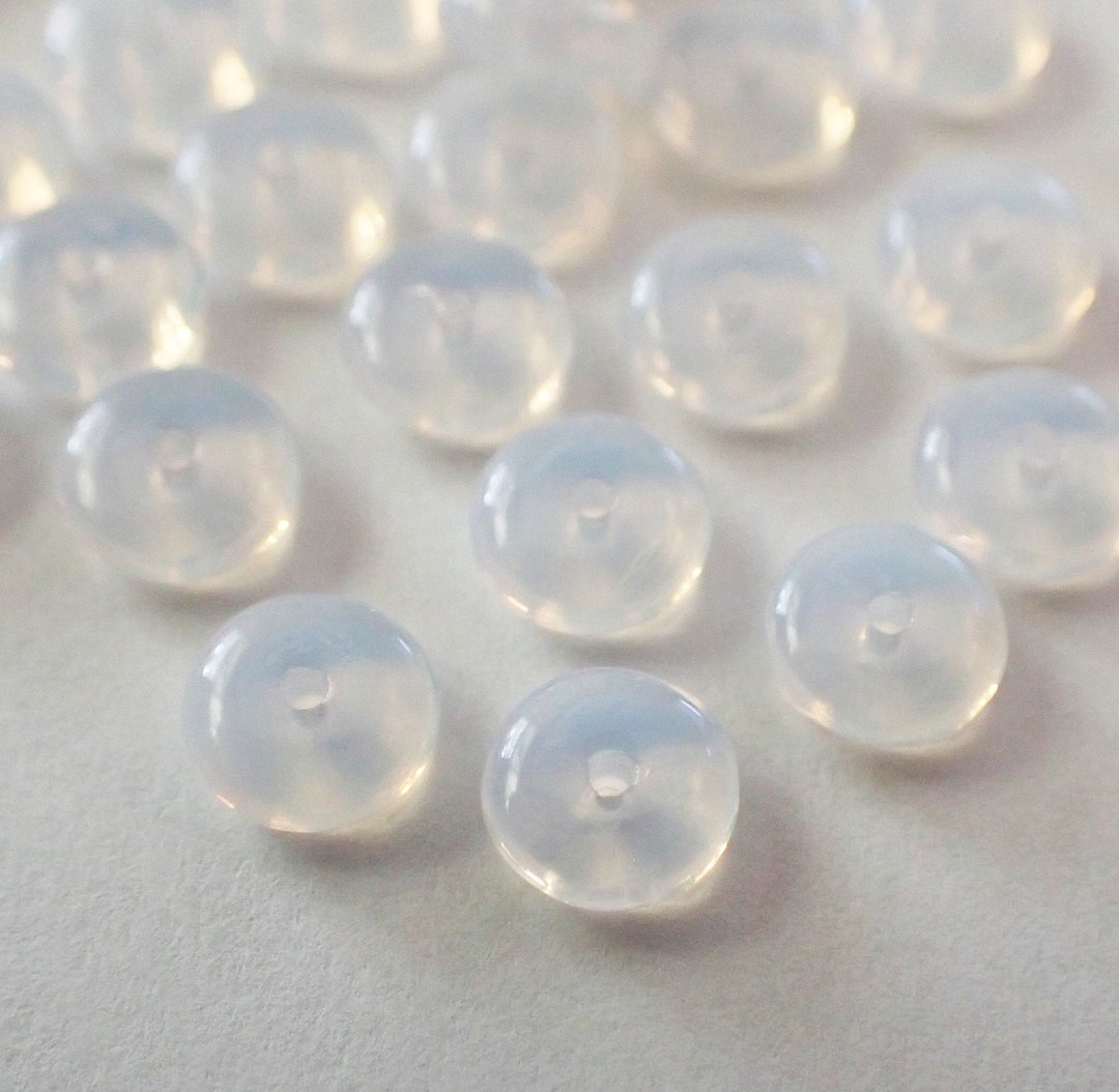 50 - Crystal Opal 6mm Wafer Beads, Translucent, Czech Glass - Etsy