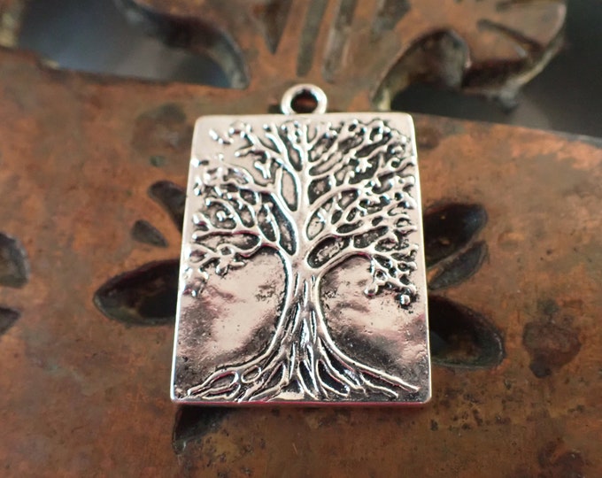 40% OFF 2 Pieces Antique Silver 32x22mm Pewter Tree Pendant, Tree of ...