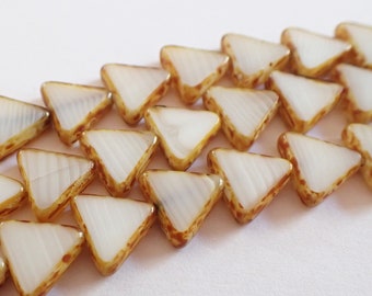 Triangle Glass Beads | Etsy