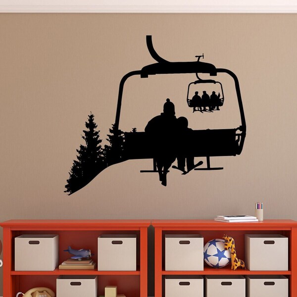 Ski Wall Decal - Etsy
