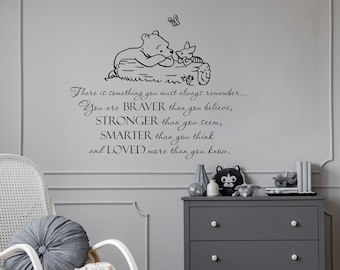 Winnie the Pooh Always Remember You Are Braver Stronger Smarter Loved ...