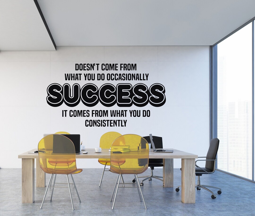 Success Wall Decal Sayings, Inspirational Quotes Vinyl Stickers ...
