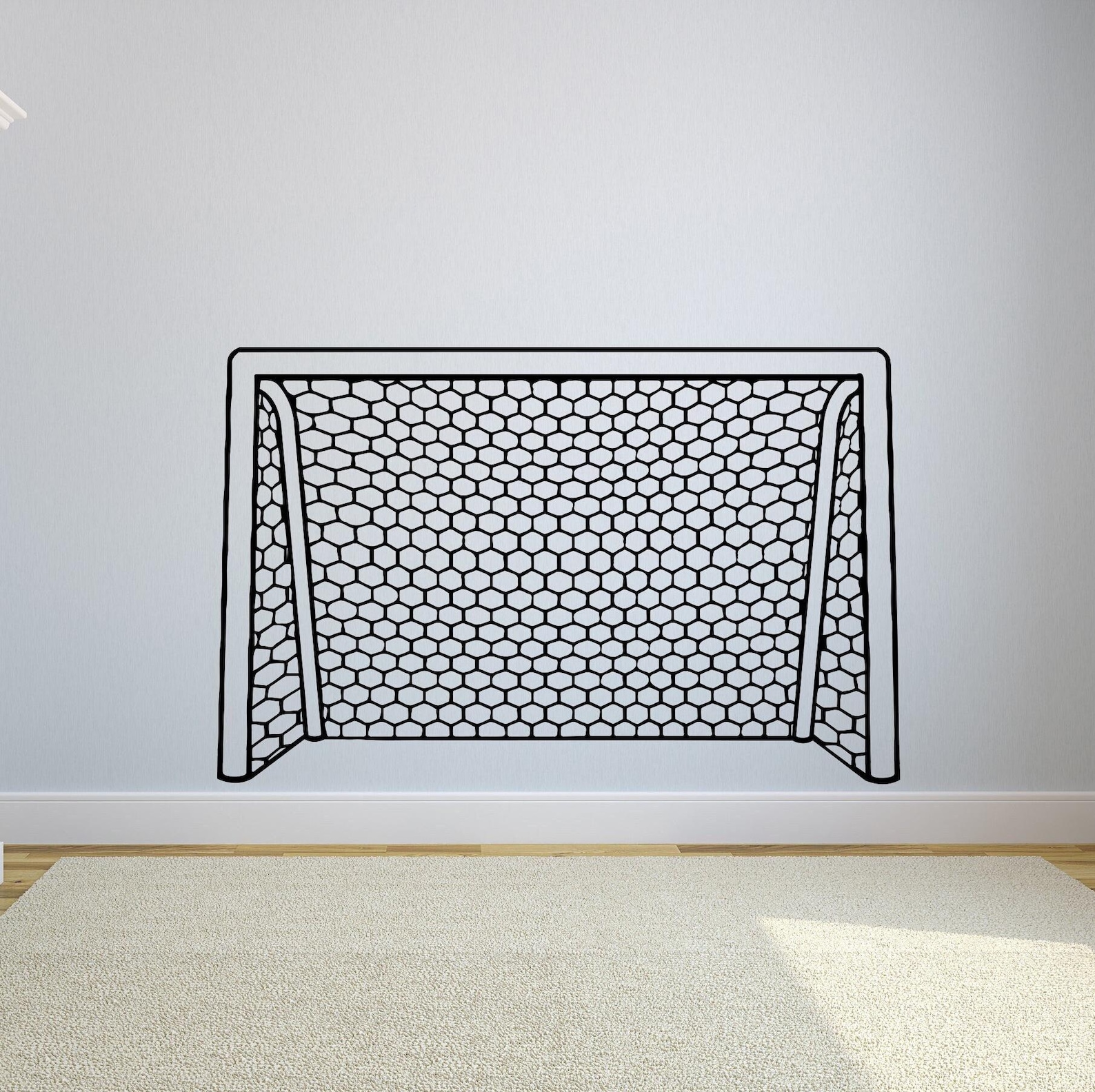 Soccer Goal Vinyl Wall Decal: Football Net Sport Sticker, Removable ...