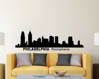 Philadelphia Skyline Decal - Etsy