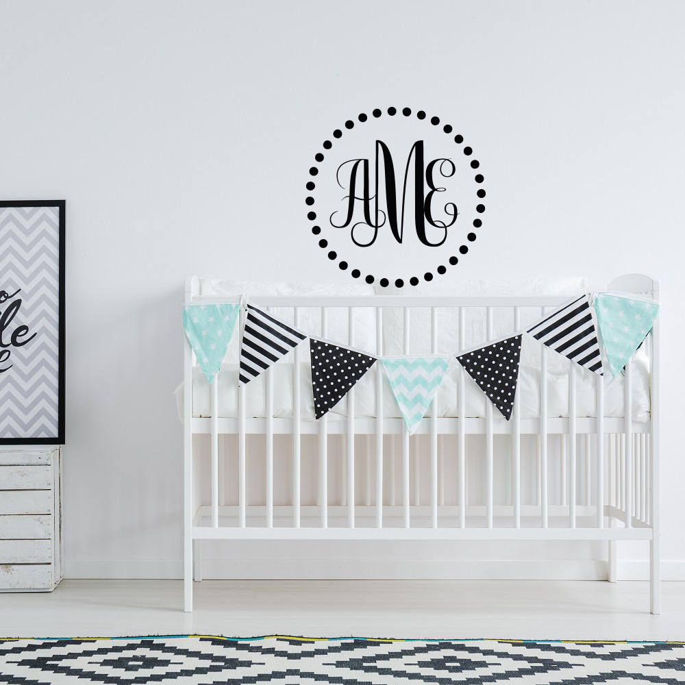 Monogram Wall Decal Sticker Personalized Letters Initial - Etsy