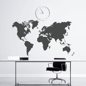 World Map Vinyl Wall Decal National Geographic Map of the World Large ...