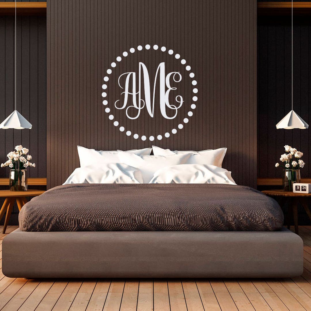 Monogram Wall Decal Sticker Personalized Letters - Initial Monogram ...