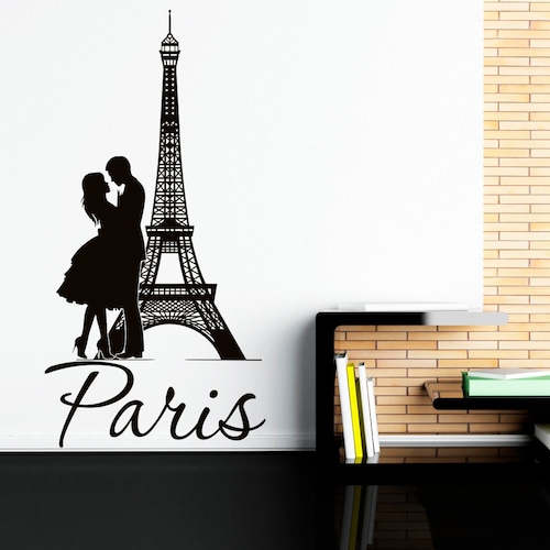 Paris Wall Decal Eiffel Tower Sticker France Decal Fashion - Etsy