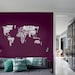 Large World Map Wall Decal, World Map With Countries Wall Decal, Travel ...