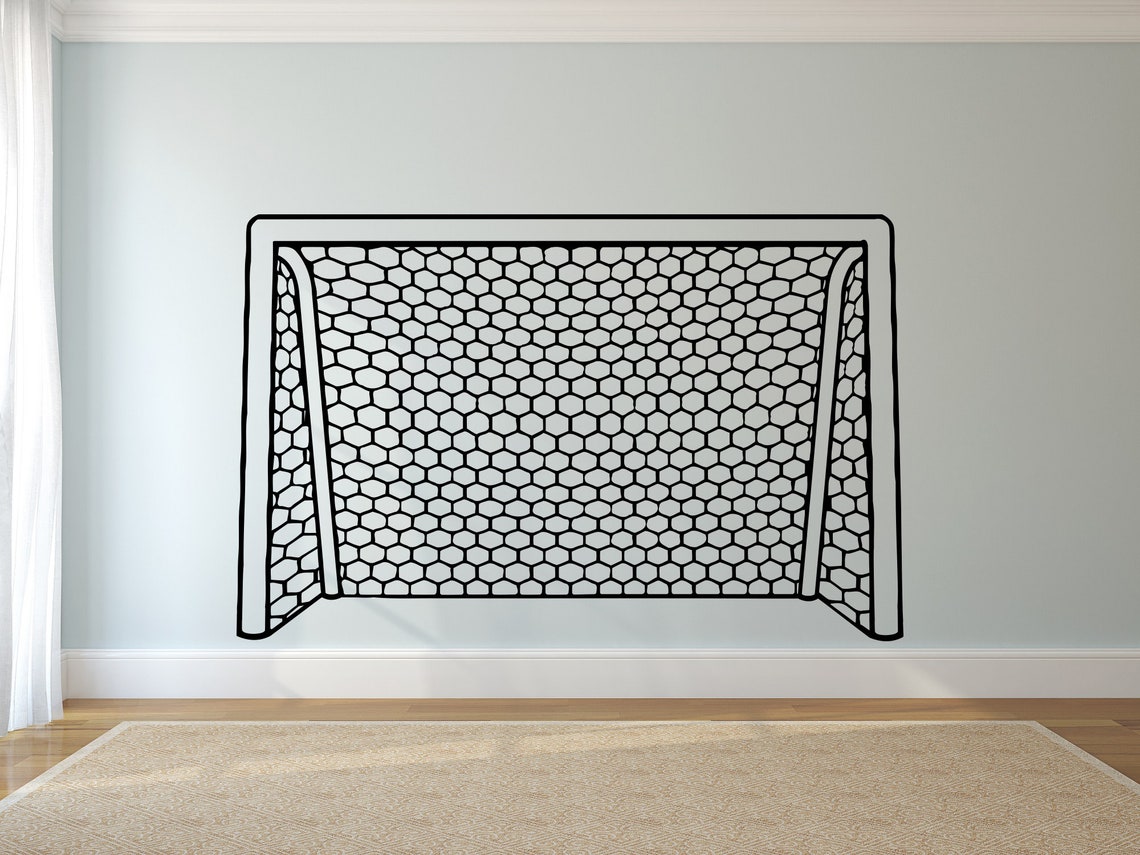 Soccer Goal Vinyl Wall Decal: Football Net Sport Sticker, Removable ...