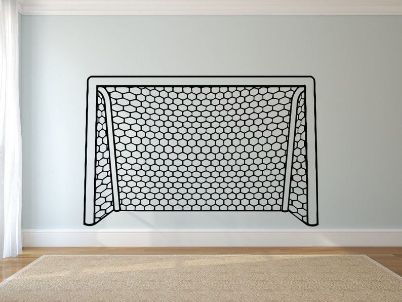 Soccer Goal Vinyl Wall Decal: Football Net Sport Sticker, Removable ...