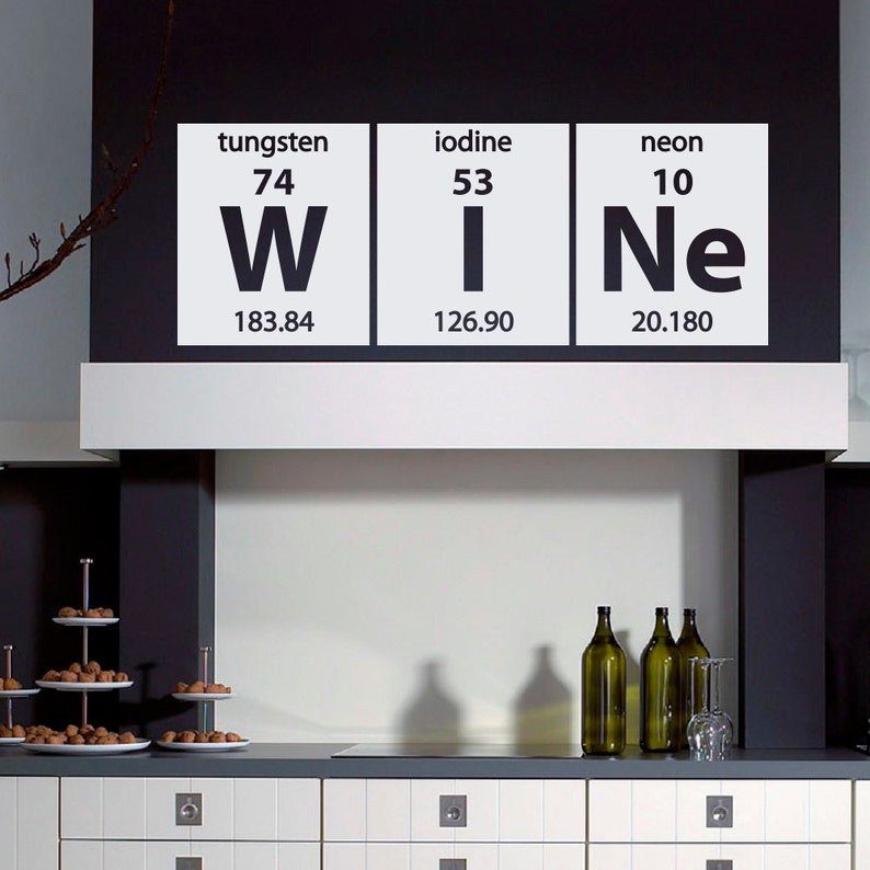 Periodic Table of Elements Wine Wall Decal Sticker Vinyl - Etsy