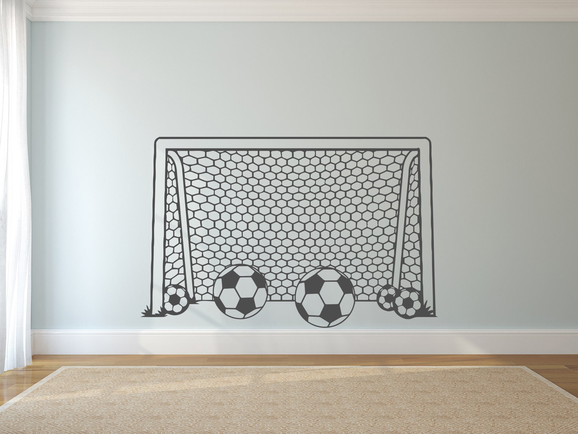 Soccer Goal Wall Decal: Sport Theme Vinyl Stickers Q164 - Etsy