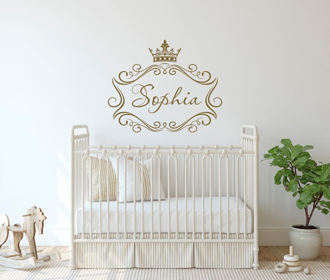 Personalized Princess Crown Name Wall Decal: Girls Room Decor M056 - Etsy