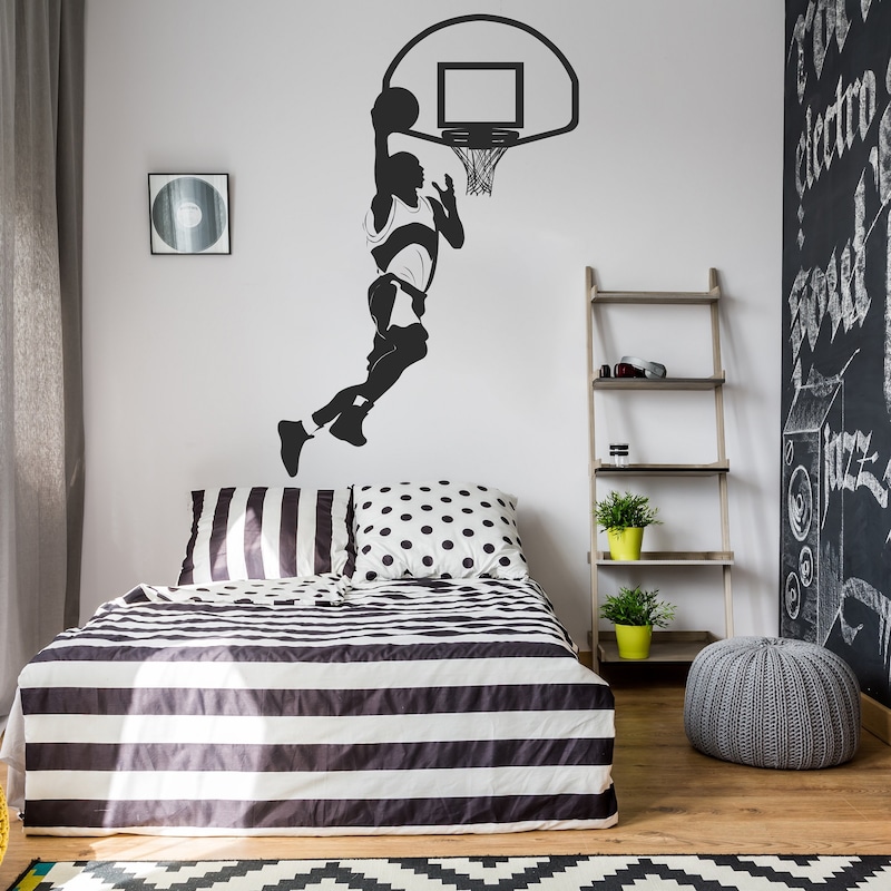 Basketball Wall Decal - Etsy