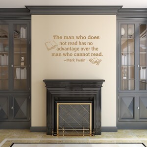 Mark Twain Quote Wall Decal the Man Who Does Not Read - Etsy