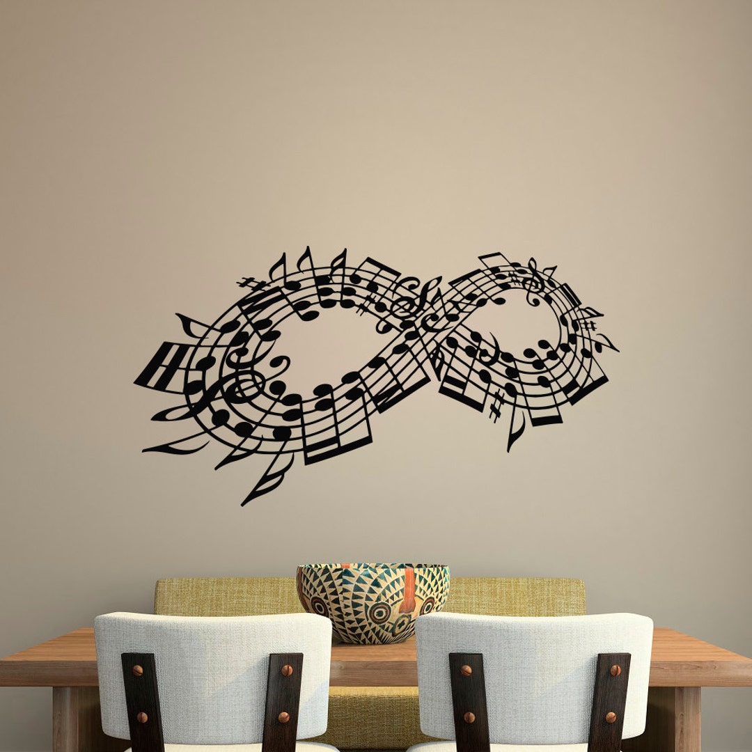 Wall Decal Music Note Decals Music Stuff Infinity Symbol Wall - Etsy