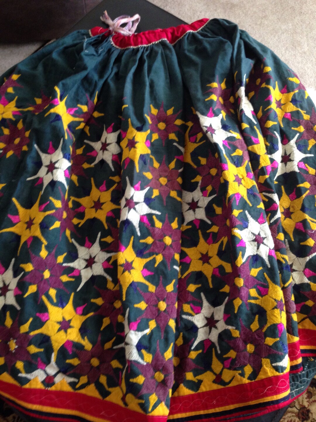 VINTAGE Made in INDIA MAHARAJAH Hand Sewn Embroidered Skirt - Etsy