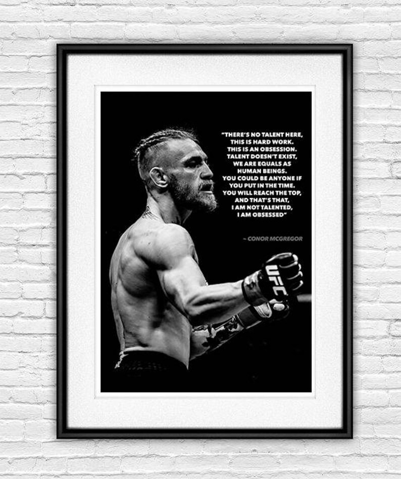 Conor Mcgregor UFC Quote Poster | Etsy Conor Mcgregor UFC Quote Poster | Etsy