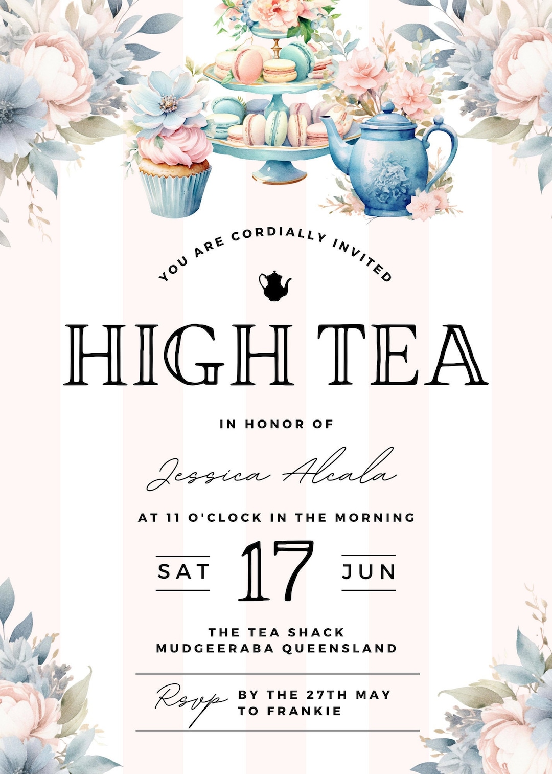 High Tea Invitation - Etsy