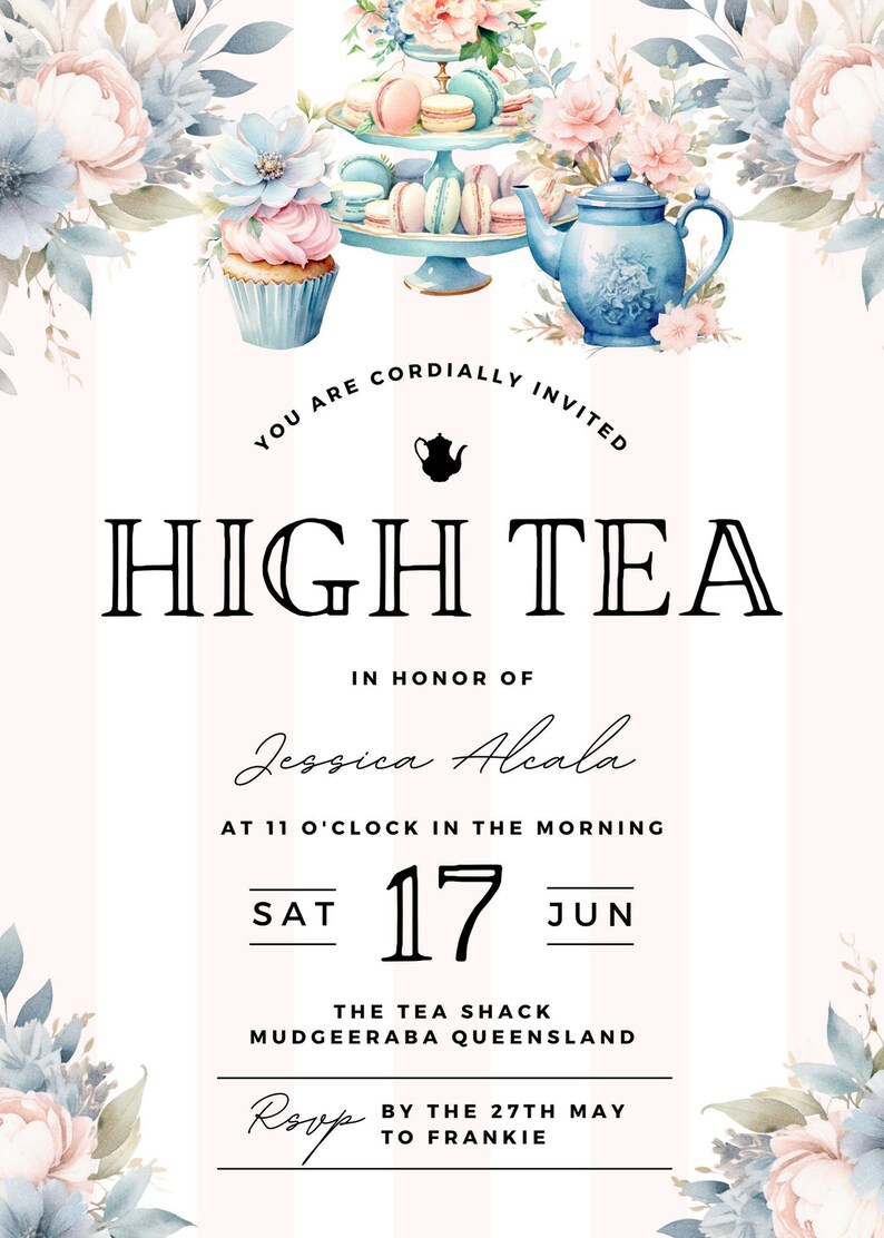 High Tea Invitation - Etsy