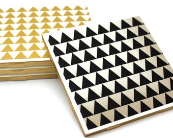 Triangle coasters | Etsy