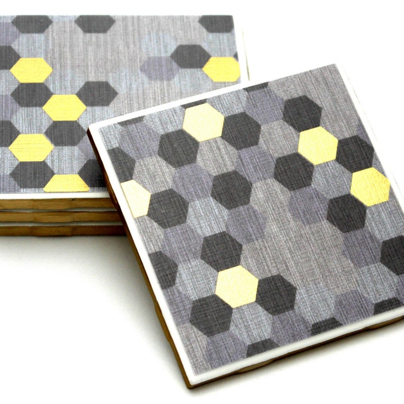 Gray Coasters - Etsy