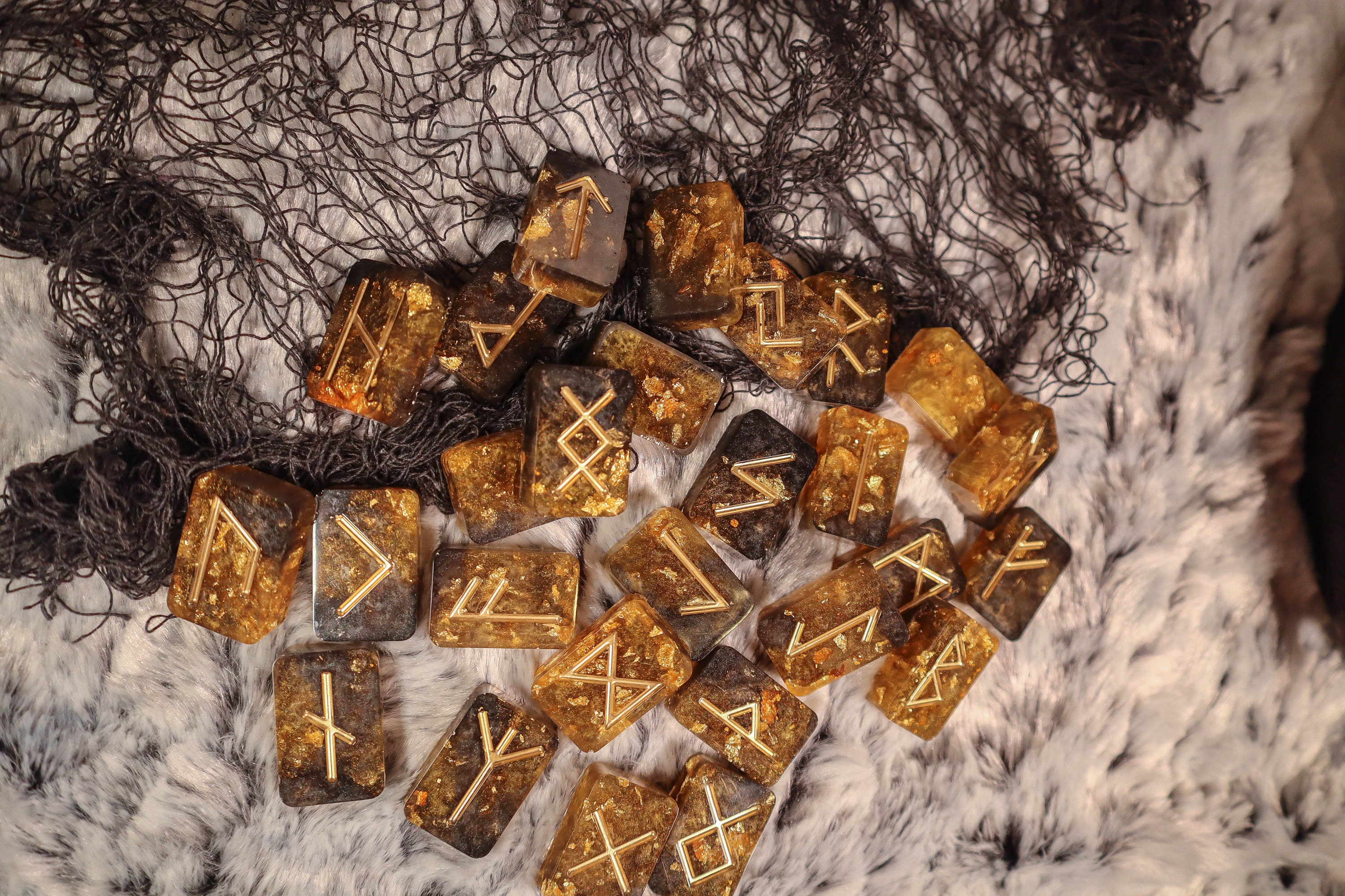 Runes, Futhark Runes, Elder Futhark Runes, Resin Runes, Viking Rune ...