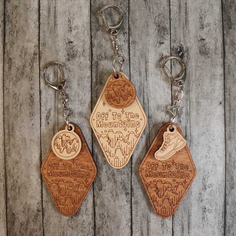 Mountain Keychain - Etsy
