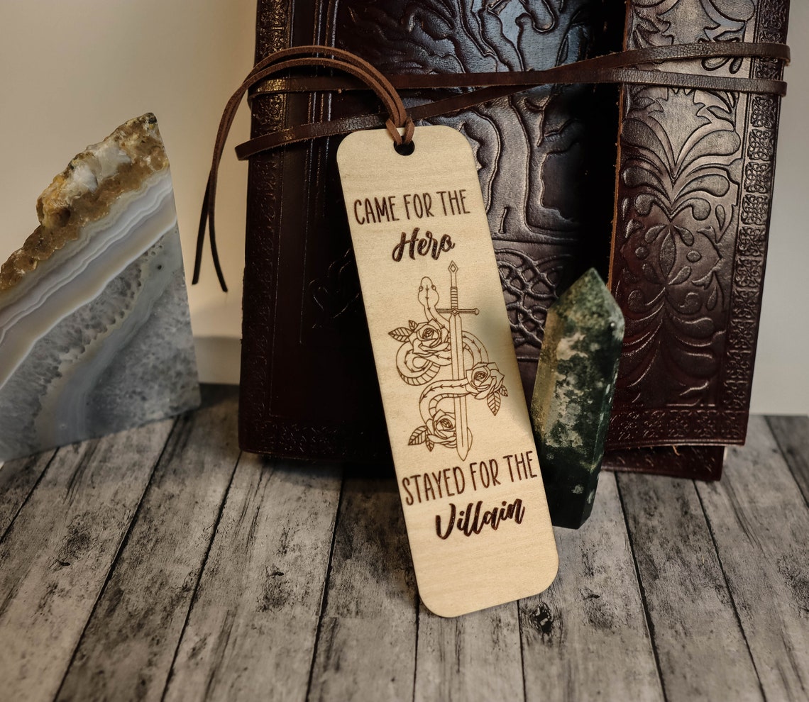 Fantasy Wooden Bookmark, Villain Bookmark, Enemies to Lovers, Reader's ...