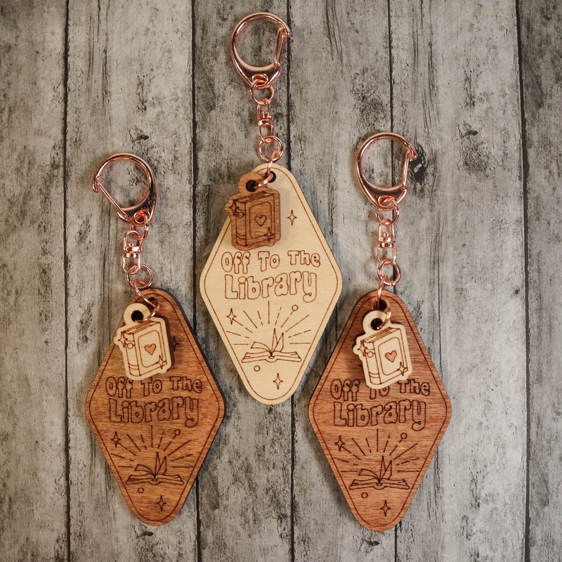 Bookish Keychain - Etsy