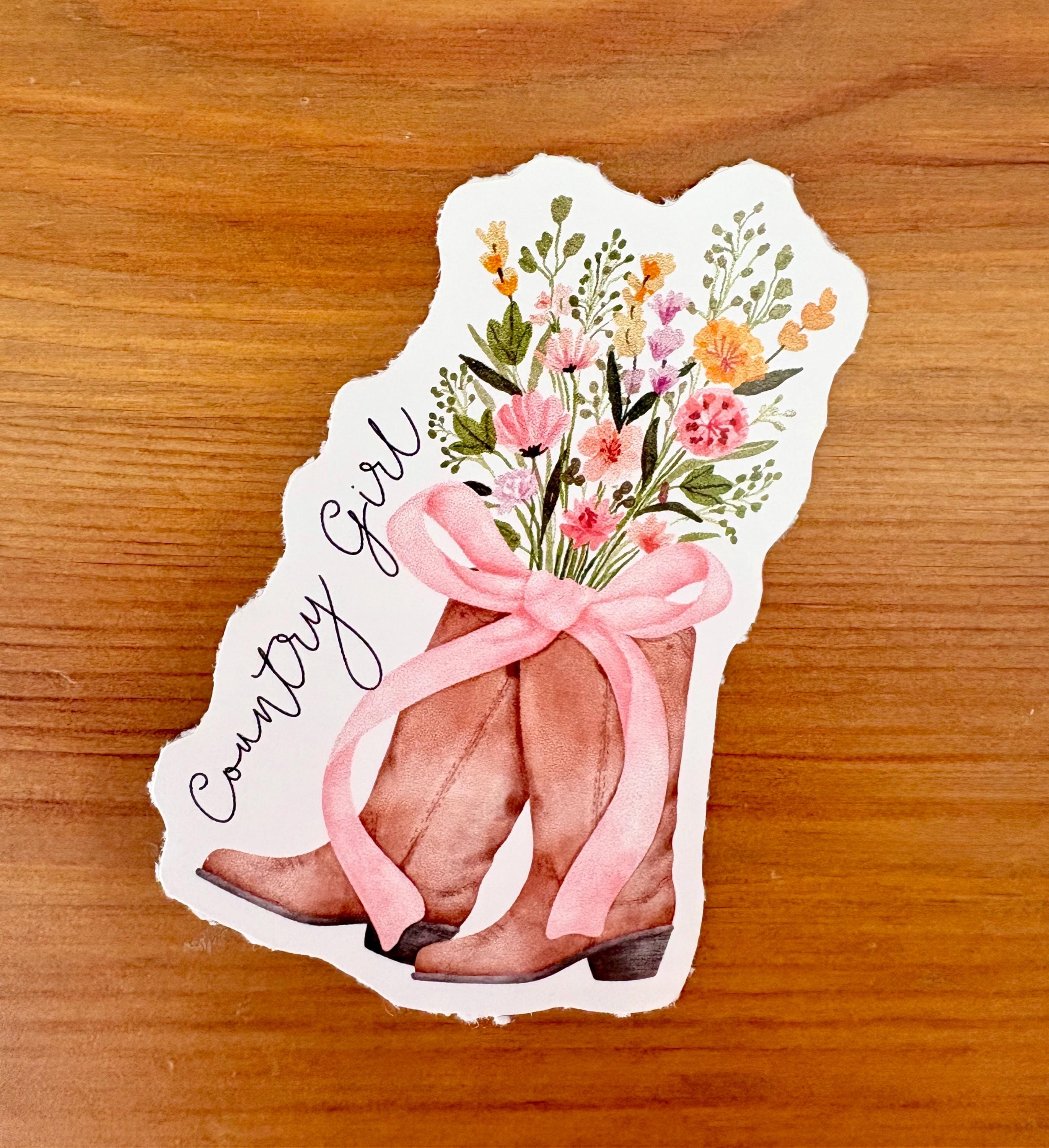Country Girl Sticker Cowgirl Boots Sticker Vinyl Sticker Cowgirl ...