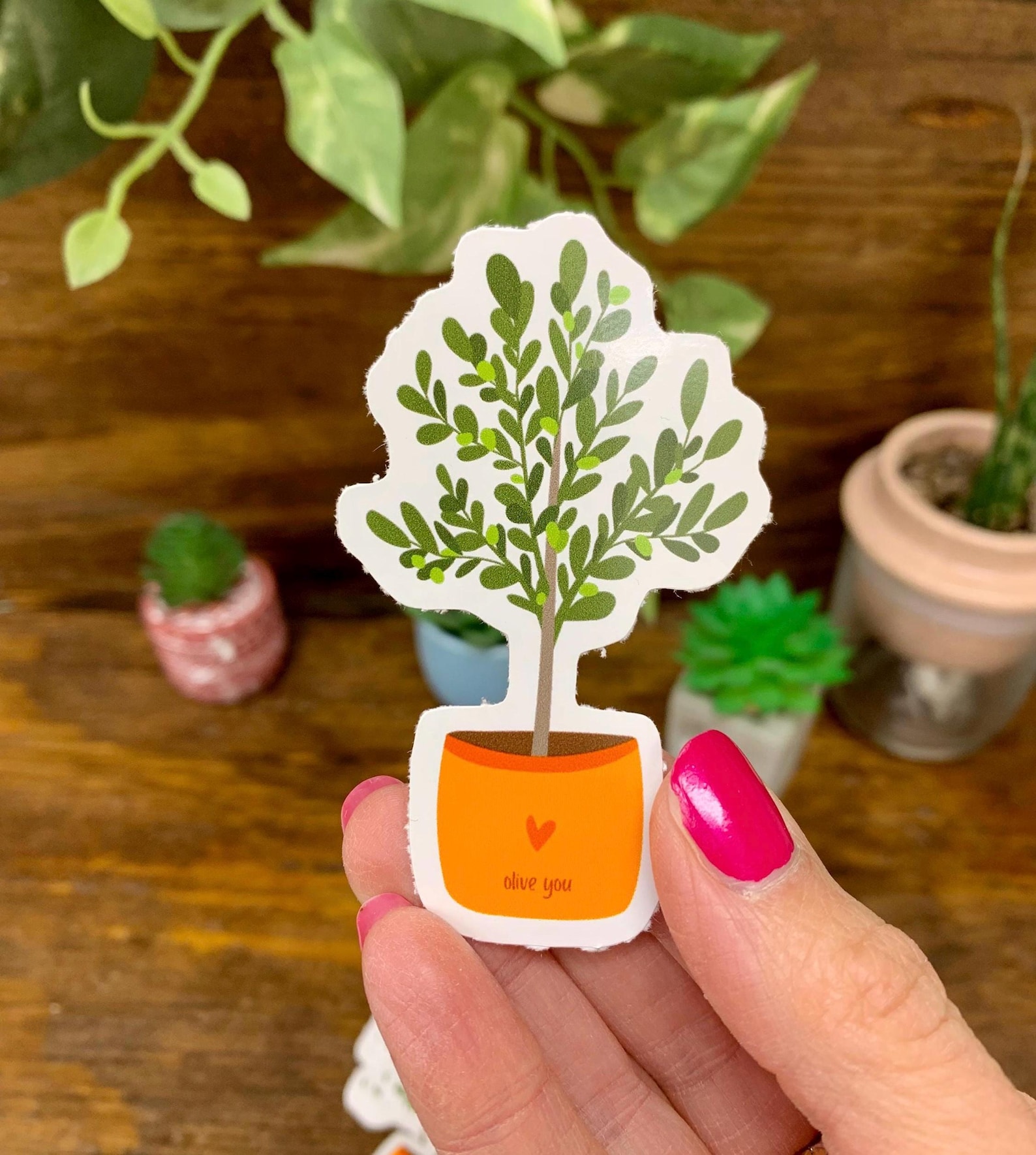 Olive Tree Sticker, Olive You Sticker, I Love You Sticker, Plant ...