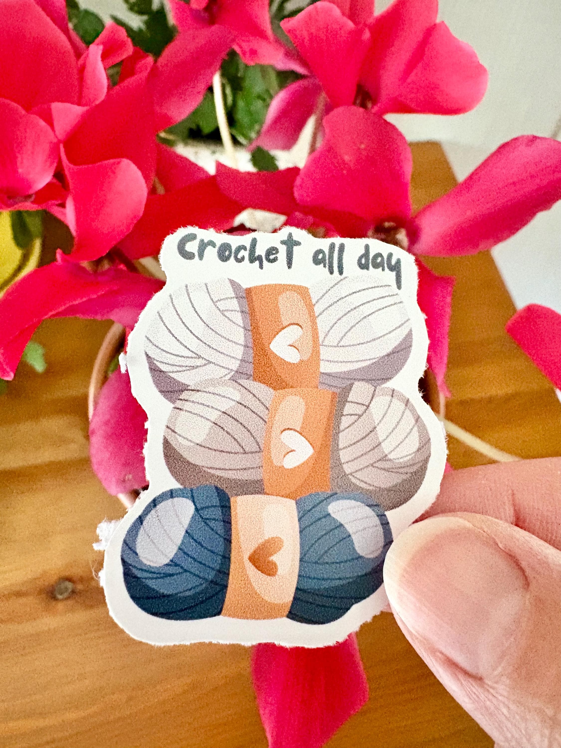 Crochet Sticker, Crochet Stickers, Vinyl Stickers, Water Bottle Sticker ...