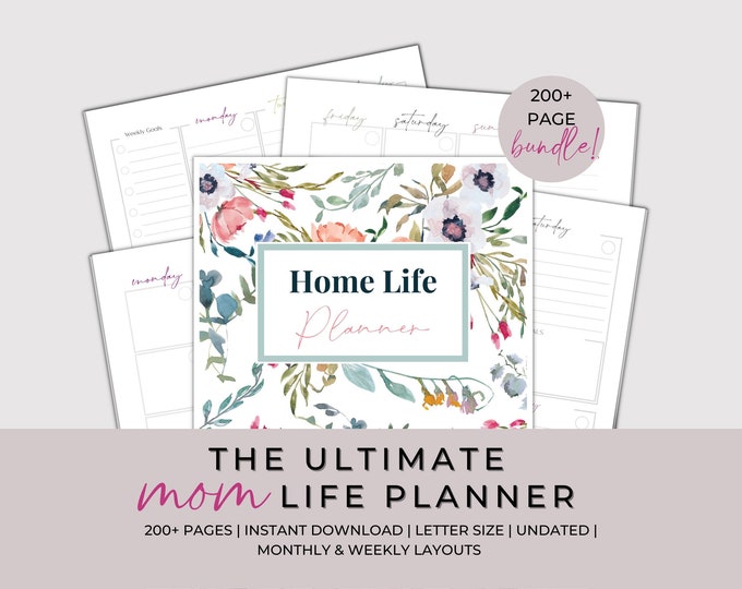 Printable Planner-busy Mom Life Planner, Undated, Daily Planner ...